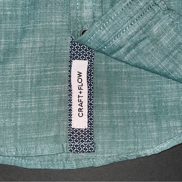 Craft + Flow | Shirts & Tops | Craft Flow Button Down Shirt Teal Green ...